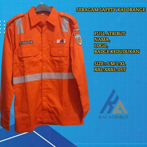 Jual Kemeja Pria Wanita Dewasa Remaja Seragam Orange Kai Drill - TANPA ...