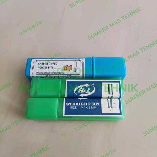 Jual MATA ROUTER STRAIGHT 1/4"X5X1/2" PISAU KAYU LURUS 5MM TRIMER 101 ...