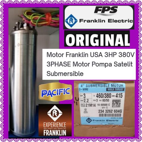 Jual Dinamo motor 3Hp FRANKLIN 3phase Cnp pompa satelit submersible 4 ...