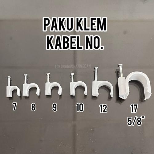 Jual [ ECER ]KLEM KABEL/PAKU KLEM /PAKU BETON KLEM KLIP KABEL Kecil Besar - NO.7 - Kota Medan ...