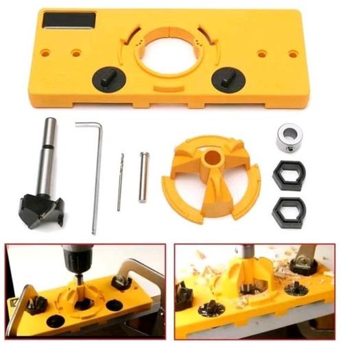 Jual Bor Hinge jig template bor engsel sendok daun pintu drill guide ...