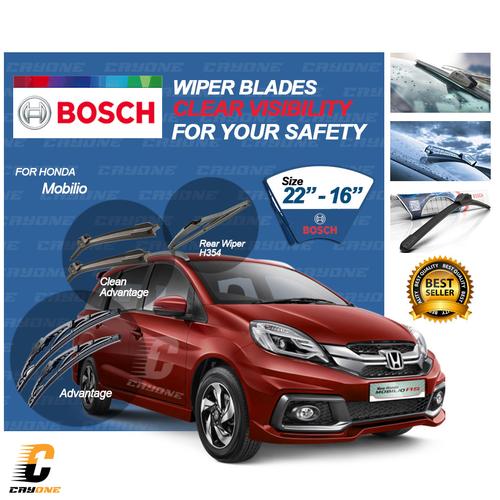Jual BOSCH Wiper Blade HONDA Mobilio H354 1 Set 22 - 16 inch - BCA ...