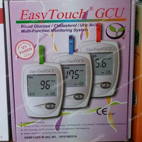 Jual alat easy touch gcu 3in1/alat cek gula darah,colestrol,asam urat ...