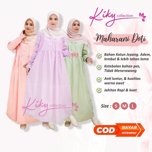 Jual Daster Muslimah Homedress Baju Tidur Gamis daily Maharani Polka ...