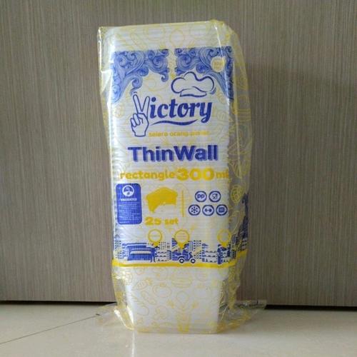 Jual Thinwall Victory RECTANGLE 300 ml /Kotak makan plastik/Wadah ...