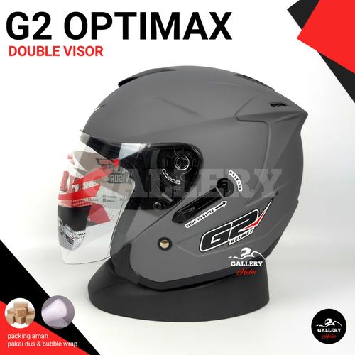 Jual HELM G2 OPTIMAX SOLID GORILA GREY DOFF | MODEL INK DYNAMIC - XL ...