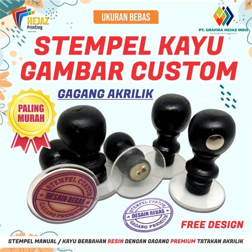 Jual Stempel Kayu/Biasa/Manual Ukuran Custom Desain Suka Suka - karet ...