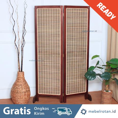 Promo SKETSEL KAYU LYDE 2 DAUN | PENYEKAT RUANGAN LIPAT | PARTISI ...