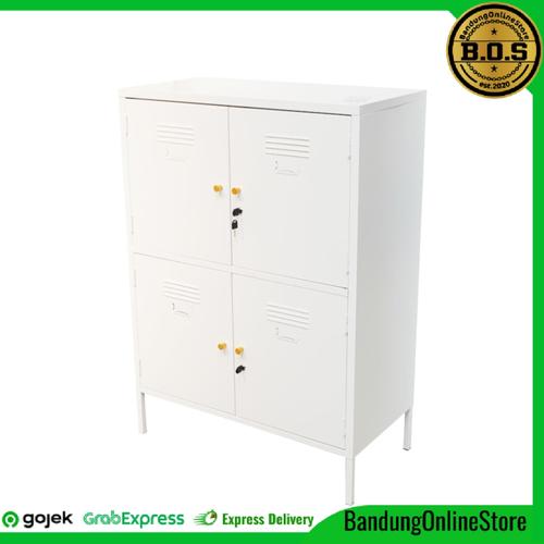 Jual Informa Loona Lemari Kantor 4 Pintu Lemari Locker Loker Besi Putih ...