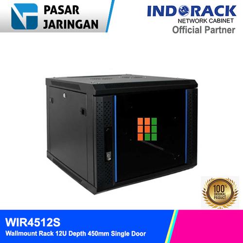 Jual Wallmount Rack 12U Depth 450mm Single Door INDORACK WIR4512S ...