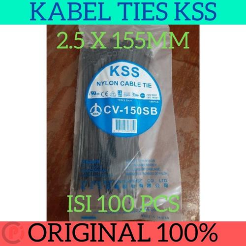 Jual Original KSS CV150SB Kabel Tis 155mm 15cm x 2.5mm Cable Tie Ties ...