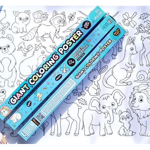 Jual Poster Mewarnai - Giant Coloring Poster Seri Binatang - Kab ...
