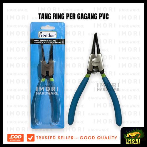 Jual FREEDOM Tang Ring Per Gg PVC Snap Plier Lurus Bengkok Buka Tutup ...