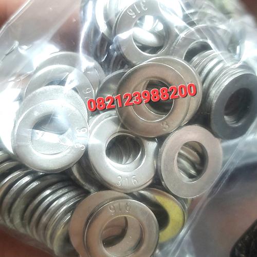 Jual Baut mur ss316 sus 316 1/4 x 2 baut 10 mur 10 hex bolt nut ss 316 ...