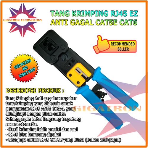 Promo TANG KRIMPING RJ45 EZ ANTI GAGAL CAT5E CAT6 CRIMPING TOOL LAN ...