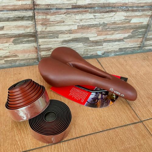 Jual SADEL BARTAPE VELO COKLAT VINTAGE CLASSIC JADUL ROADBIKE FIXIE ...