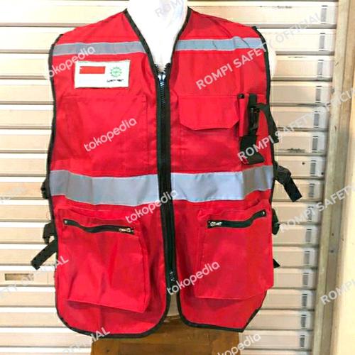 Jual ROMPI SAFETY HSE / ROMPI KERJA SAFETY WARNA MERAH - XL - Kab ...