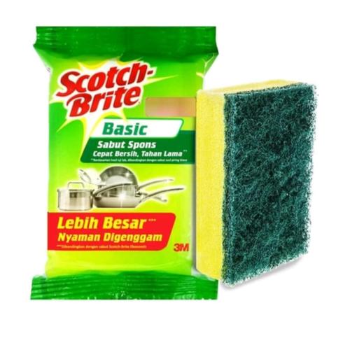Jual Spon Cuci Piring Scotch Brite Spons Sabut busa hijau kuning Sponge ...