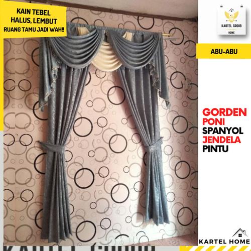 Jual HOME Gorden Blackout Poni Spanyol Mewah Motif Polos Embos ...