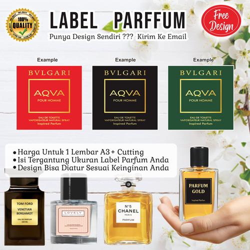 Promo Label parfum / stiker parfum / sticker label custom / sticker A3 ...