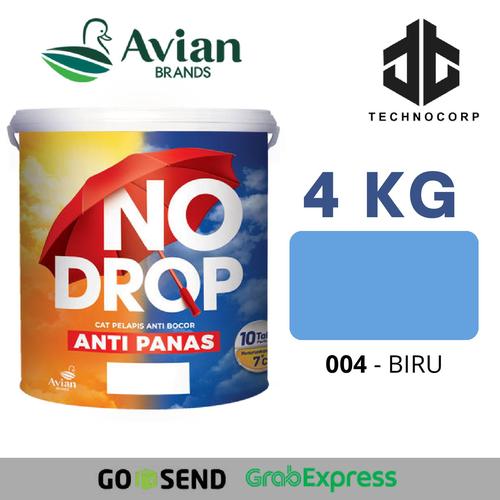 Jual CAT NO DROP 004 BIRU ANTI PANAS TAHAN AIR CUACA SENG DINDING 4 KG ...