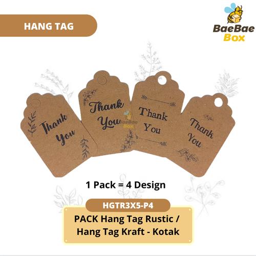 Jual PACK Hang Tag Rustic / Hang Tag Kraft / Hang Tag Hampers - Kotak ...