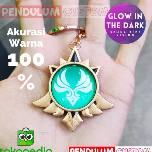 Jual Gantungan kunci Vision Genshin Impact keychain electro metal ...