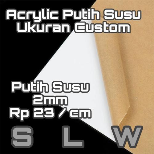Jual Akrilik Putih Susu 2mm Ukuran Bebas - Acrylic Lembaran Ukuran Custom - Jakarta Barat - S L ...