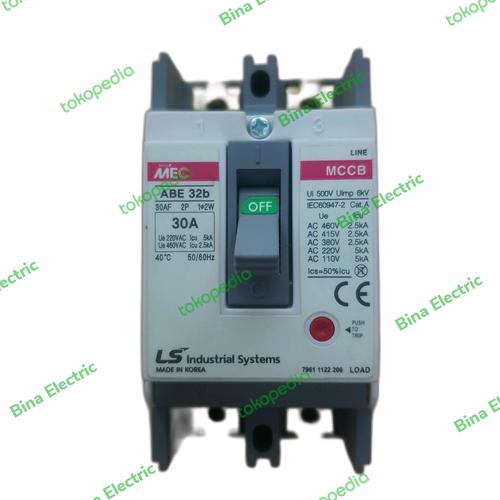 Jual MCCB LS ABE32B 30A 2P / Molded Case Circuit Breakers LS ABE-32B 2P ...