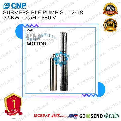 Promo Pompa Air Satelit Submersible CNP SJ 12-18 Motor PM Tech 5,5 KW 7 ...