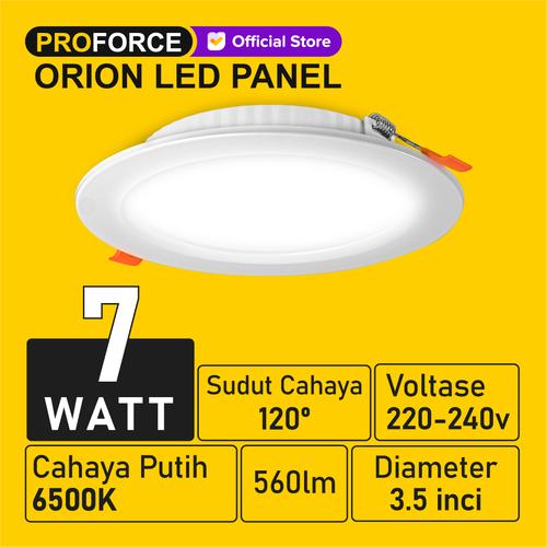 Jual Lampu Downlight LED Proforce Orion Panel 7 Watt 3,5 Inch 560 Lumen - Putih - Jakarta Barat ...
