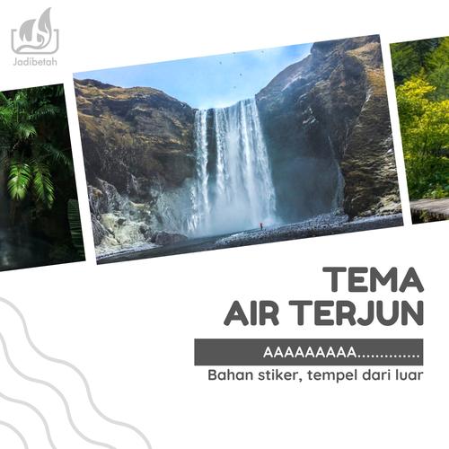 Promo Stiker Background Aquarium Tema Air Terjun / Waterfall - Tinggi ...