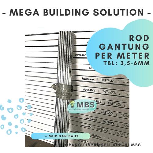 Jual Suspension Rod Gantung 1.5m Mur Baut -Penggantung Rangka Plafon ...