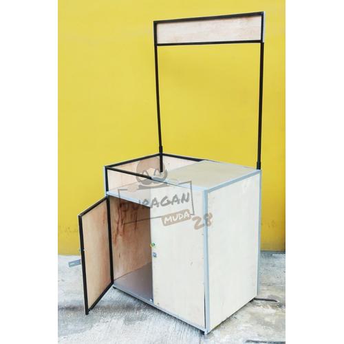 Jual Gerobak Mini Ekonomis dengan Tempat Kompor Pintu dan Roda versi 2 ...