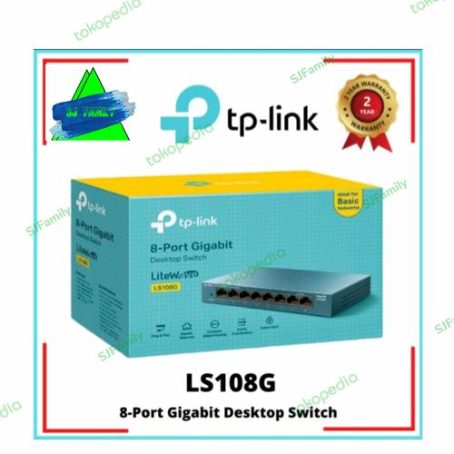 Jual TP-Link 8 Port LS108G Gigabit Tplink Desktop Switch Hub LS108 G ...