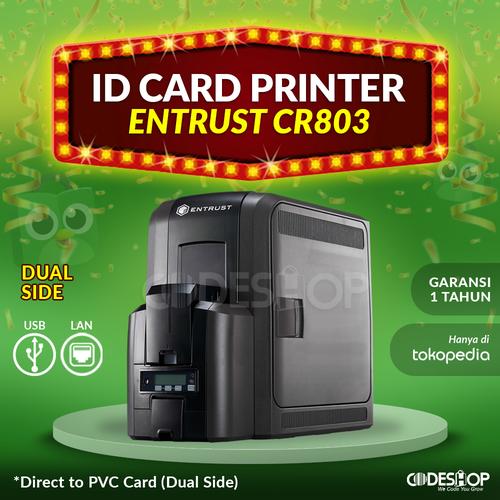 Jual Paket ID Card Printer Entrust CR-803 Tinta Ribbon dan Blank Card ...