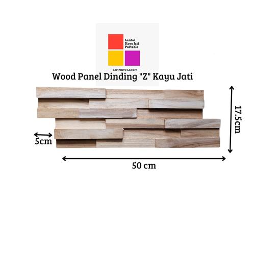 Jual Panel Dinding Premium Kayu Jati "Z" Mozaik 3D / Wood Panel ...
