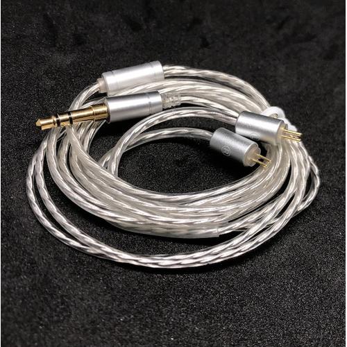 Jual Silver Plated 2 Pin 0.75 0.78mm TF10 Westone TFZ KZ Upgrade Cable ...