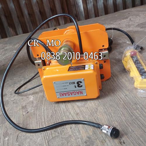 Jual Nagasaki Gear Trolley 3 Ton Electric Hoist Model HHBB With Hook ...