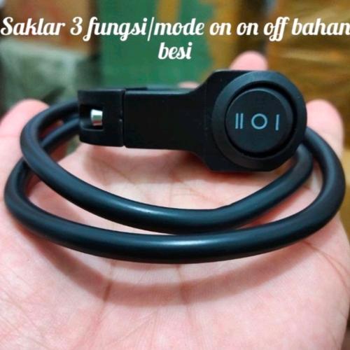 Jual saklar mode on/of 3 fungsi waterproof kleman stang besi - Jakarta ...