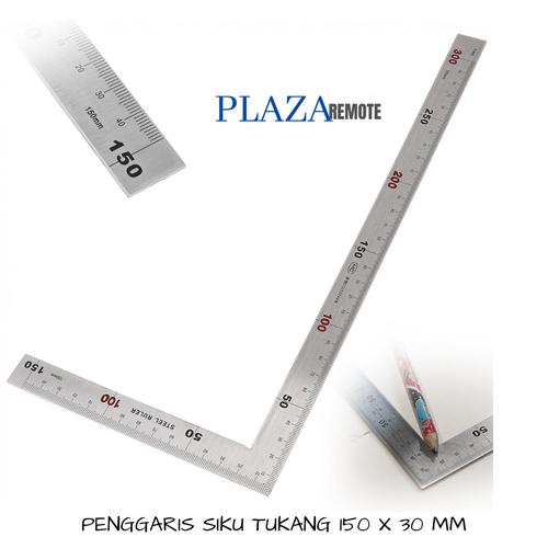 Jual PENGGARIS SIKU TUKANG PRESISI 90 DERAJAT 2 SISI 15 DAN 30 CM ...