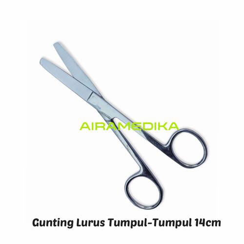 Jual Gunting Tumpul-Tumpul Lurus 14cm Stainless/Gunting Operasi Tumpul2 ...