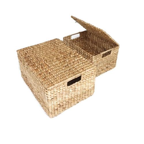 Promo Storage box anyaman enceng gondok dengan tutup / kotak ...