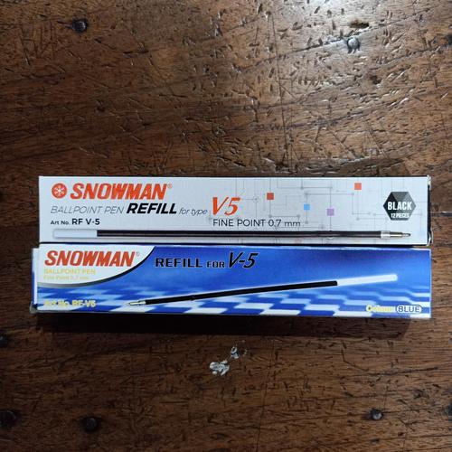 Jual Refill Pen Snowman V5 / 1 Pack Isi 12 Pcs - Hitam - Jakarta Barat ...