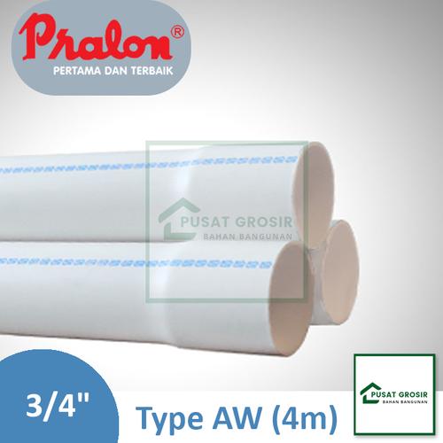 Jual Pipa PVC 3/4" AW Merek Pipa Pralon 3/4inch AW Per Batang (4m ...