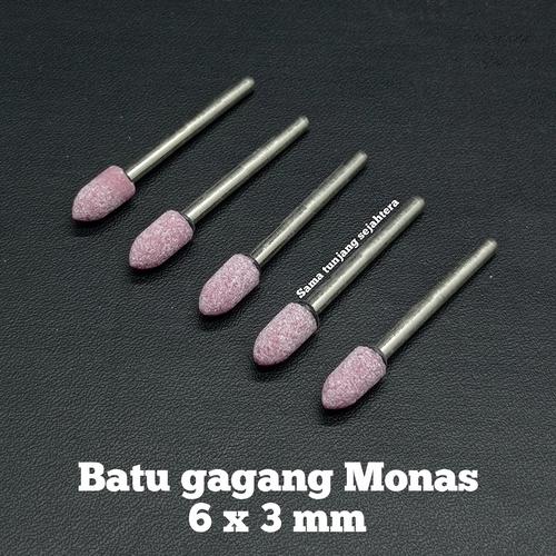 Jual BATU GAGANG MONAS 6 X 3 MM / MOUNTED STONE BATU GURINDA TANGKAI ...