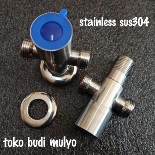Jual stop kran T / kran cabang / kran kloset - stainlessus304 - Kota ...