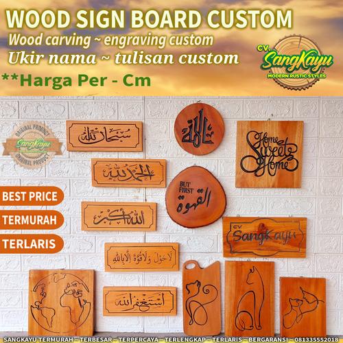 Jual Papan nama kayu custom signage sign ukir nama kayu custom sign ...