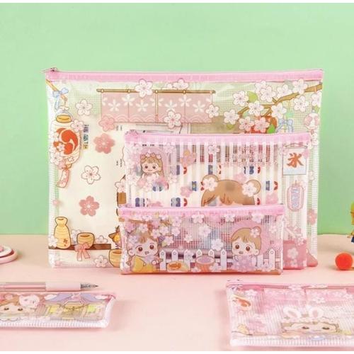 Jual MAP Mika Bening Folder Plastik Jaring Unik Karakter Kartun Lucu ...