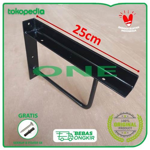 Promo Siku Rak L Plat Besi Shelf Bracket Tembok Penyangga Tahanan 25cm ...